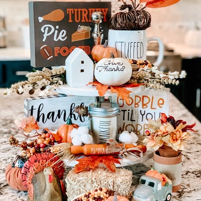 THANKSGIVING WOOD SIGN Give Thanks Eat Pie Fall Home Decor - Etsy