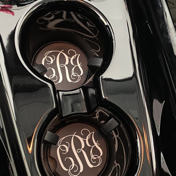 Car Coasters Monogram Car Coasters Set of 2 - Etsy