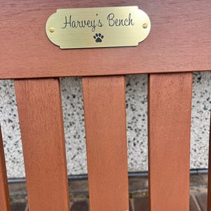 Personalised Bench Plaques Silver, Memorial Plaque, Anniversary ...
