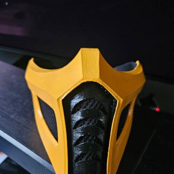 Glowing Cyberpunk Samurai Wolf Mask - Samurai Wolf Mask - Wolf Mask ...