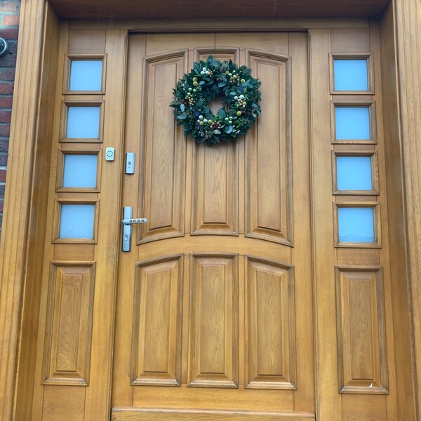 Fresh Christmas Door Wreath Modern Luxury - Etsy