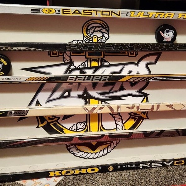 Rustic US Flag W/vintage Wood Hockey Sticks hockey Flag, Hockey Decor ...