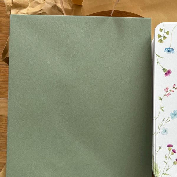Sage / Colorplan Mid Green Coloured Card 270gsm Choice of A4 A5 A6 ...