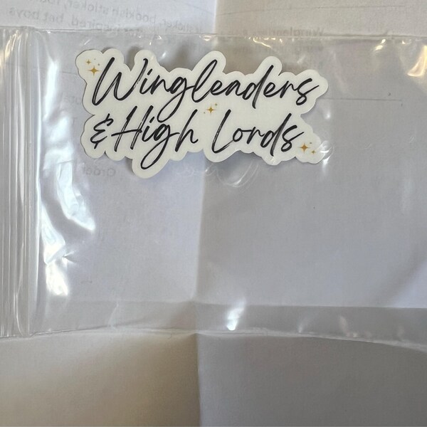 Wingleaders & High Lords Sticker, Bookish Sticker, Fourth Wing, Iron ...