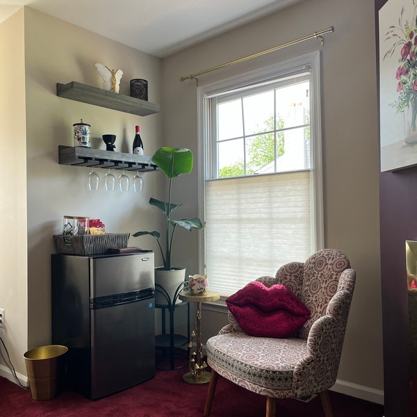 Wood Wine Rack Shelves | the Ryan | Wall Mounted Shelf & Hanging ...