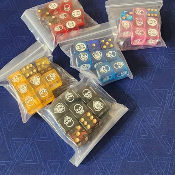 Combat Dice - for Use With Heroquest - Set of 8 - Transparent - Etsy