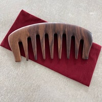 Witches Comb :) - Wide Tooth Curly Hair Walnut Comb - Handmade Comb ...