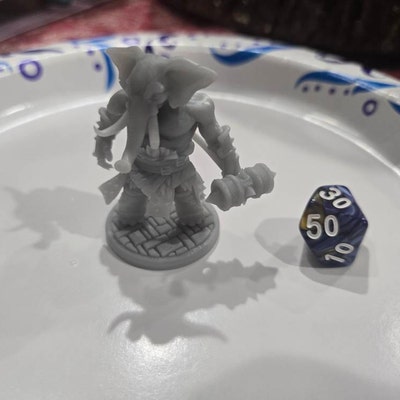 Loxodon Paladin D&D Elephant Warrior TTRPG 32mm Miniature Pathfinder ...