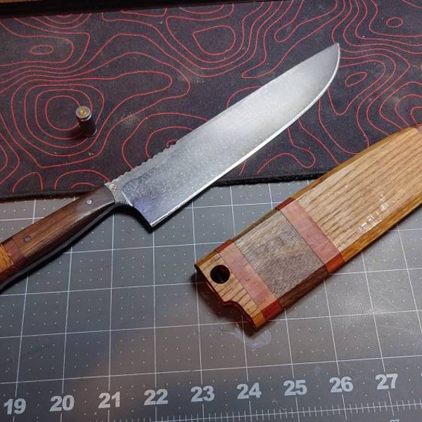 Hand Forged W2 Hunting Knife, With Hamon - Etsy