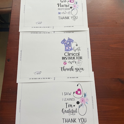 Clinical Instructor Printable 5x7 Folded Greeting Card,preceptor Gift ...