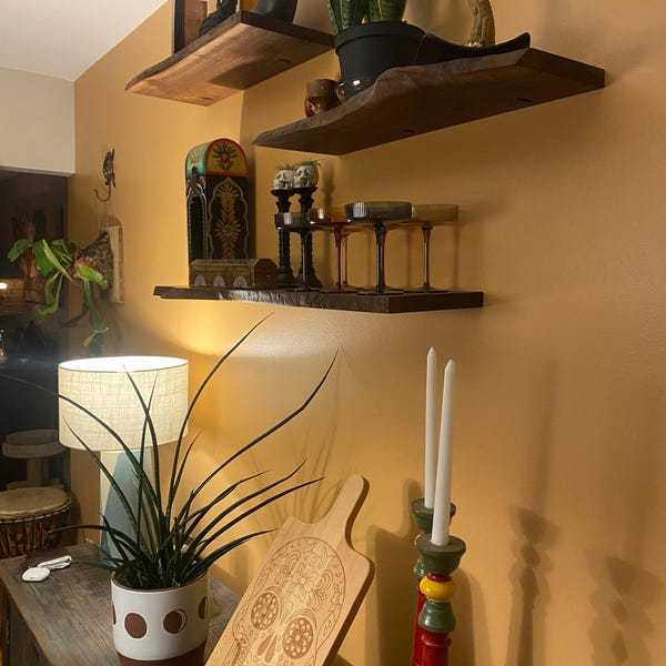 Live Edge Shelf, Live Edge Floating Shelf - Custom Orders - Etsy