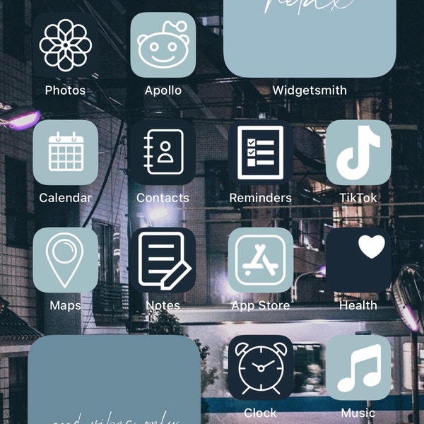 Blue App Icons, All in One Bundle | Teal, Turquoise, Sky, Light Blue ...