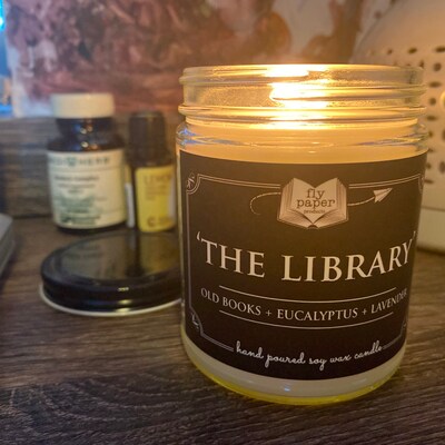 The Library Soy Candle Old Books Eucalyptus Lavender as Seen on Oprah ...