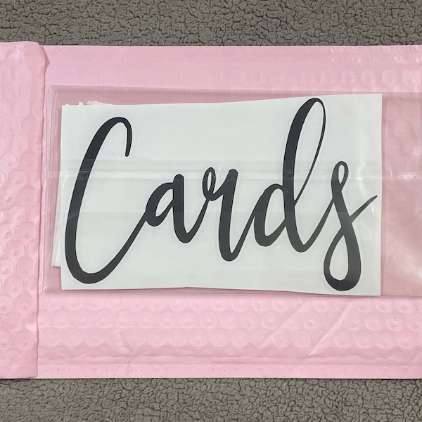 Cards Vinyl Decal, Wedding Card Box Decal, Wedding Venue, Gift Box ...