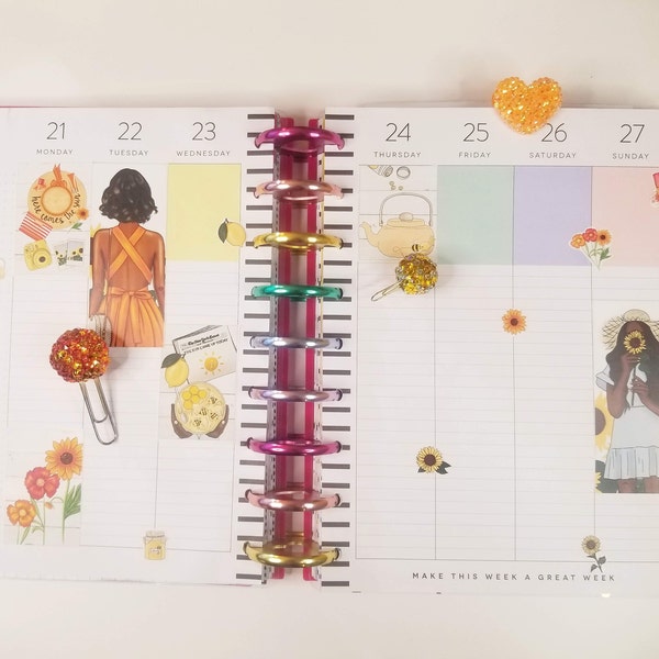 Sunflowers Happy Planner Printable Weekly Kit, Planner Printables ...