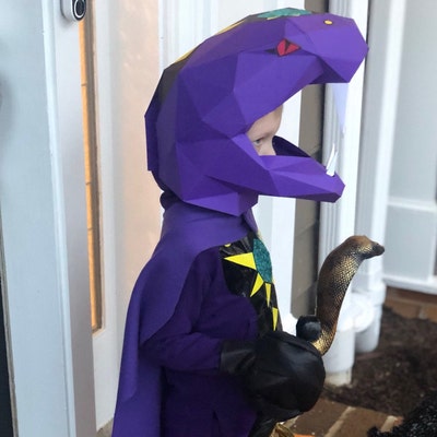 Snake Mask Pattern Open Face for Great Visibility Paper Mask Halloween ...