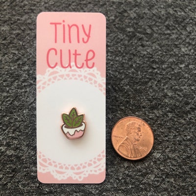 Tiny Plant Enamel Pin - Etsy