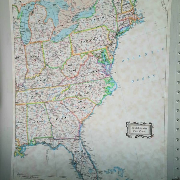 UNITED STATES Executive Wall Map USA Poster - Rolled Laminated or Paper ...