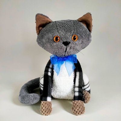 Cat Softie PDF Sewing Pattern, Scrappy Paws Stuffed Animal Pattern ...