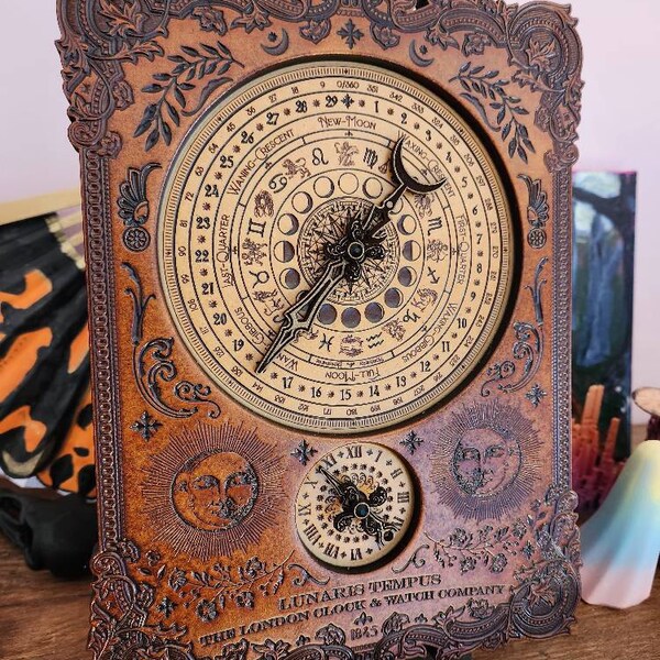 The Lunarium 3 Moon Clock - Unique Table-top Lunar Calendar / Lunar ...