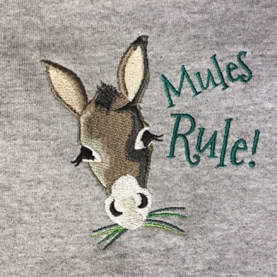 Mules Rule Machine Embroidery Design, Embroidery Designs, Machine ...