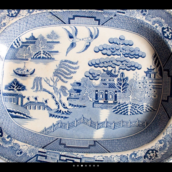 Adams 'english Scenic' Pattern Blue and White Transferware Small ...