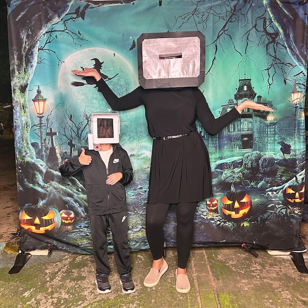 DIY TV Monitor Mask, TV Head, 3D Paper Craft Template, Halloween Mask ...