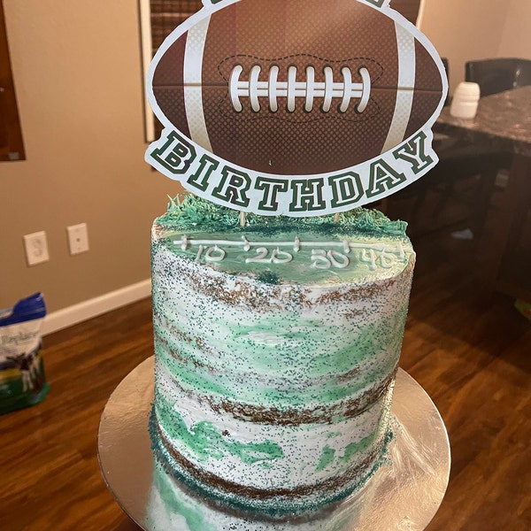 Football Cake Topper Printable Football Centerpieces Football Birthday ...