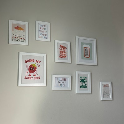 Retro Therapist Office Wall Art Set of 6 Therapy Posters Motivational ...