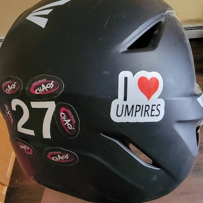 I Love Umpires Sticker, Catcher's Mask, Helmet Sticker, Umpire Sticker ...
