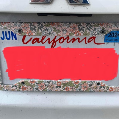 Ditsy Floral on Sage License Plate Frame Car Accessories Flowers ...