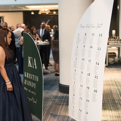 Arch Seating Chart Large Wedding Seating Chart Arched Panel With Easel ...