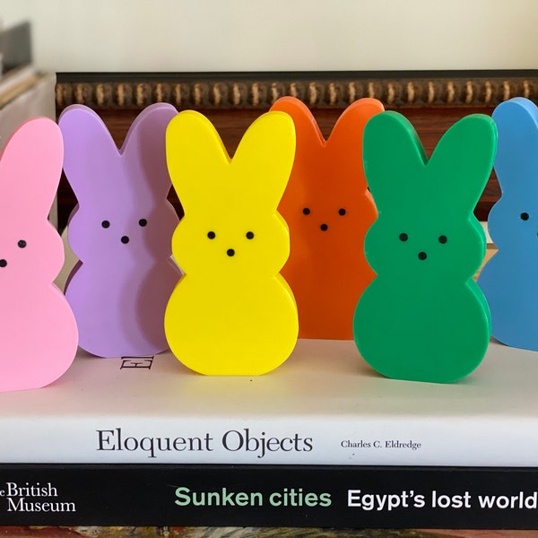 3D Printed Easter Bunny Peep Decor With Tail - Etsy