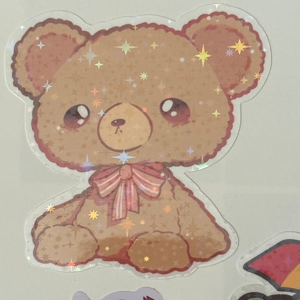 Teddy Bear Sticker Plushie Inspired Cute Baby Bear Kawaii Aesthetic ...