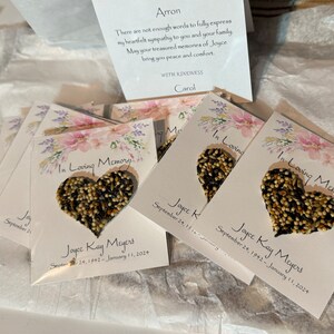 Bird Seed Favors, in Loving Memory, Funeral Favors, Memorial ...