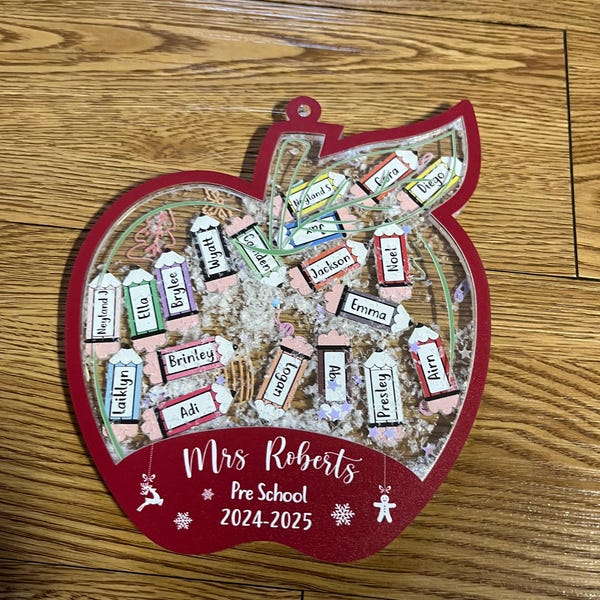 Custom Christmas Letter Name Ornament,initial Ornament,2024 Family ...