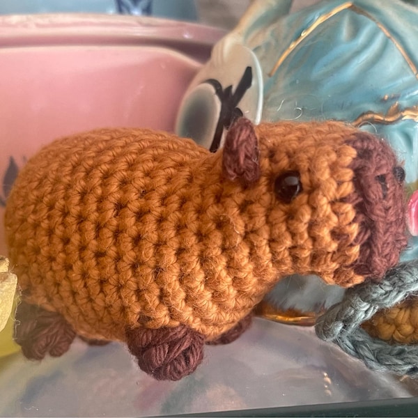 No-sew Matchbox Pet Capybara Crochet Pattern & Printable Box Template ...