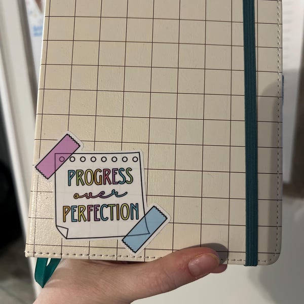 Progress Over Perfection Sticker, Motivational Sticker, Teacher Sticker ...