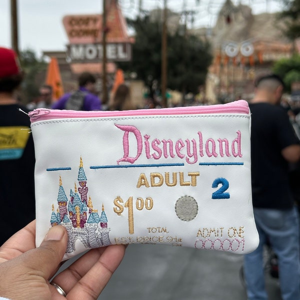Park Ticket Bag (2 Sizes) - Digital Embroidery File, 5x7 and 6x9, in ...