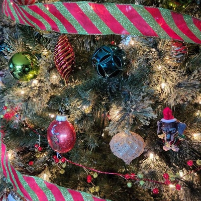 Set of Three Distressed White Wooden Christmas Packages With Red Plaid ...