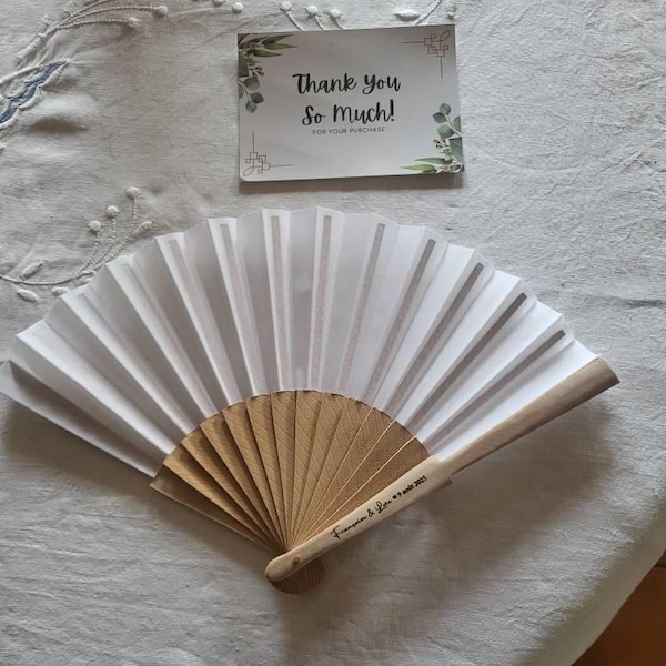 Éventails personnalisés pour mariage - cadeau original - éventail ...