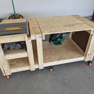 Compact Flip-top Workbench Plans 8.25 Table Saw/12 Miter Saw - Etsy UK