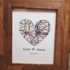CUSTOM Half and Half Heart Map Art Print. Print Only NO Frame. You ...