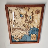 Middle Earth 3D Wood Map - Etsy