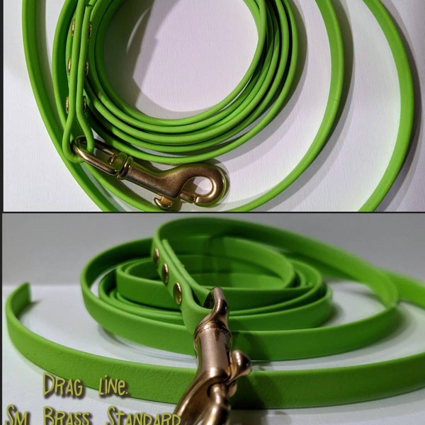 Drag Line, 1 to 33 Feet, 3/8" Wide Biothane Waterproof Dog Long Line ...
