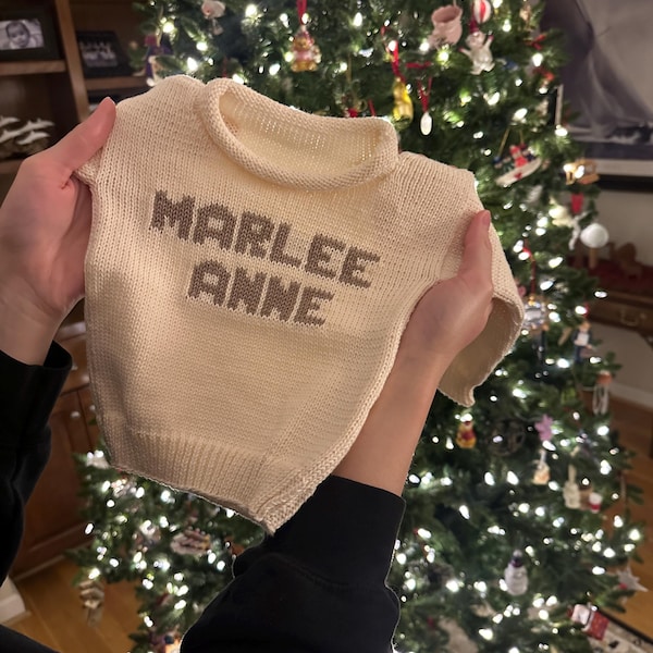 Classic Ribbed Pullover With Name or Monogram | Personalized Sweater ...