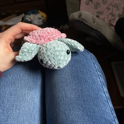 Crochet Velvet Flower Turtle - Etsy