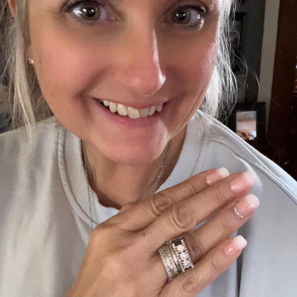 Solitaire Silver Ring, One Stone CZ Ring, Cubic Zircon Ring, Old Style ...