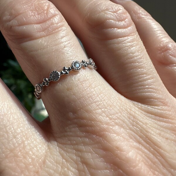 Sterling Silver Stackable Rings | Unique Stackable Rings | Milgrain ...