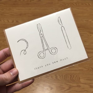 Surgical Instruments Thank You Greeting Card - Etsy